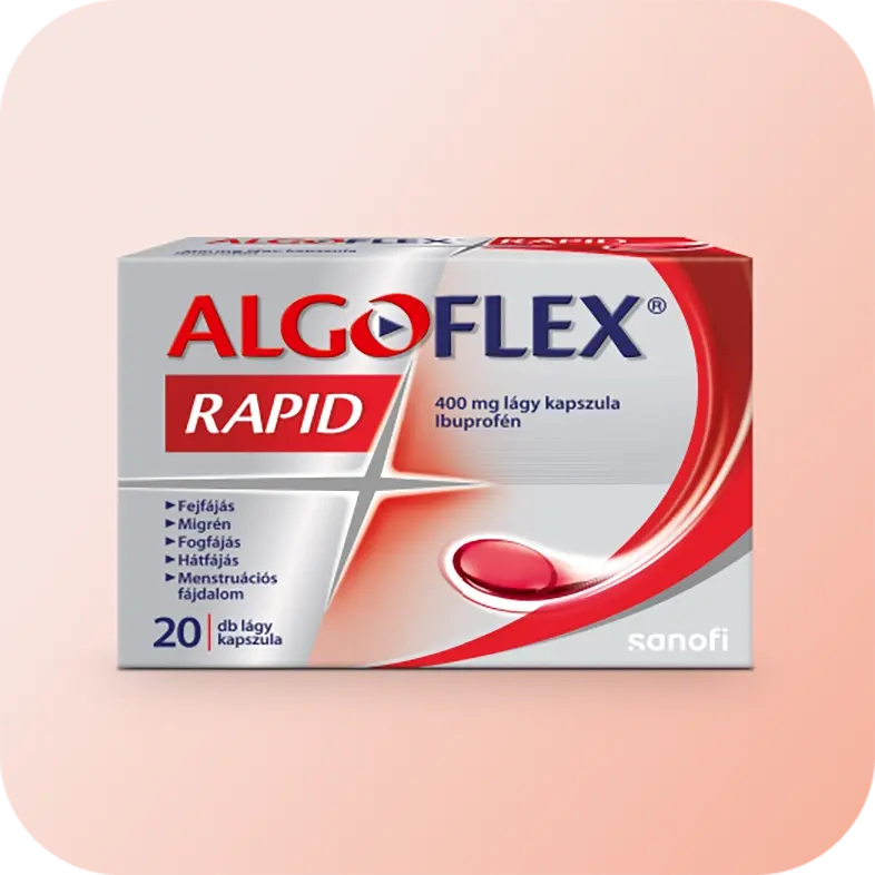 Algoflex Rapid | Könnyen lenyelhető lágy kapszula fejfájásra